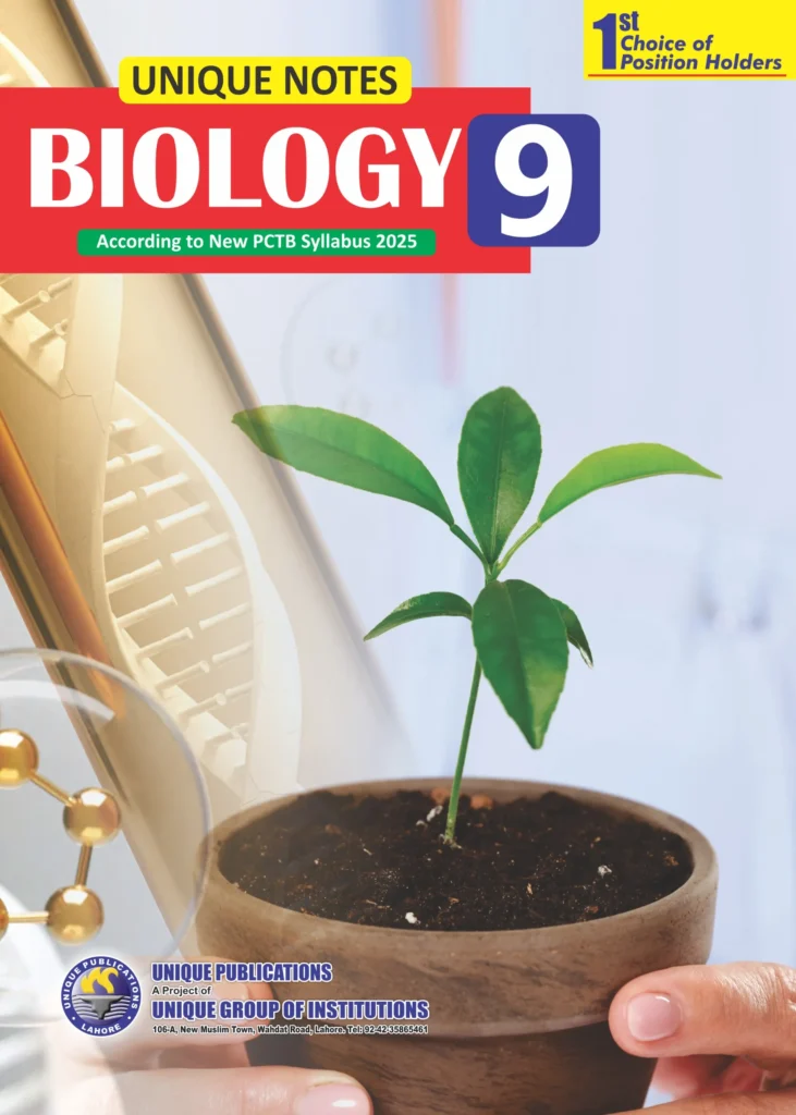 Unique Notes Biology 9th Class PTB - Tehzib Sons